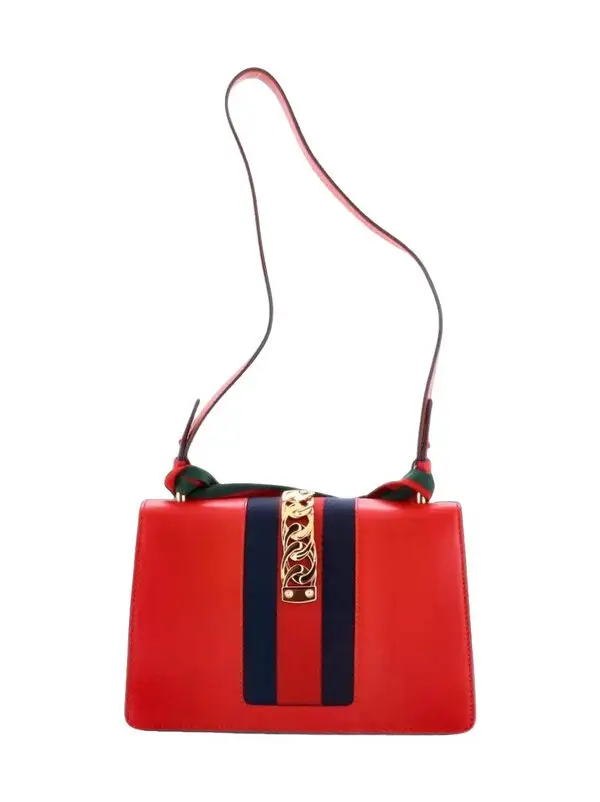 Gucci Sylvie Leather Small Shoulder Bag - Red