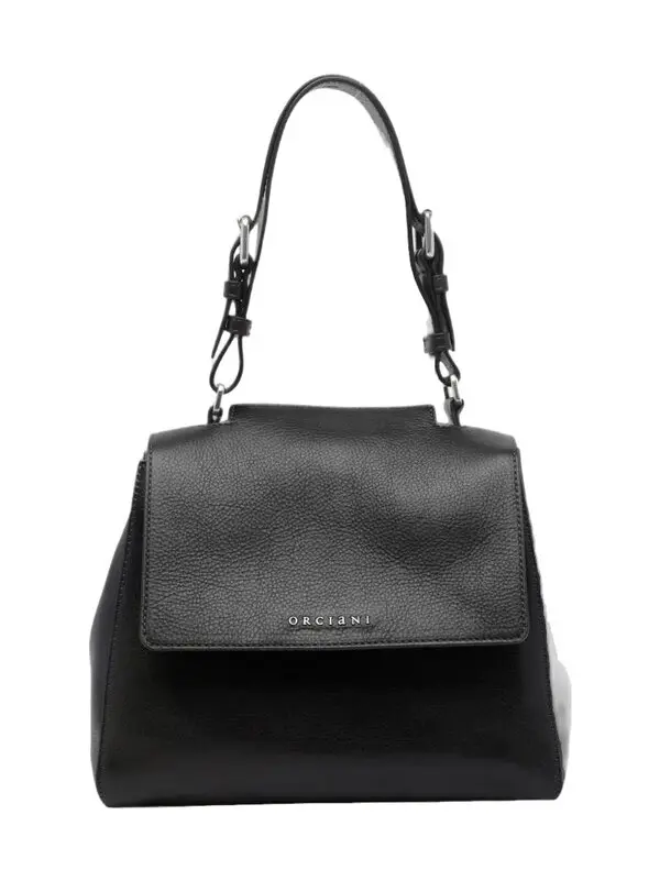 Orciani Grained Leather Tote Bag - Black