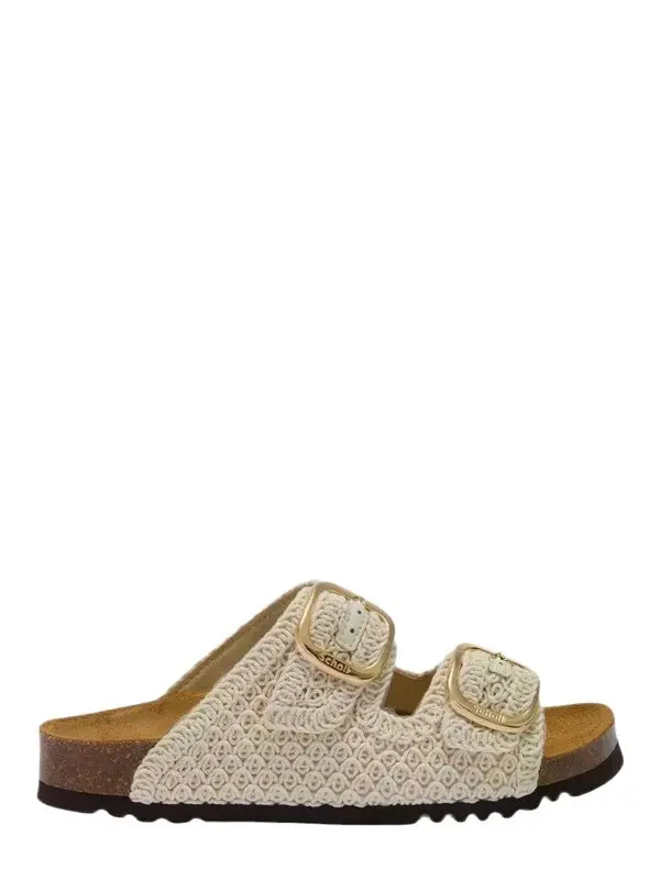 DR. SCHOLL'S SHOES Noelle Crochet-knit Double-buckle Sandals - Neutrals