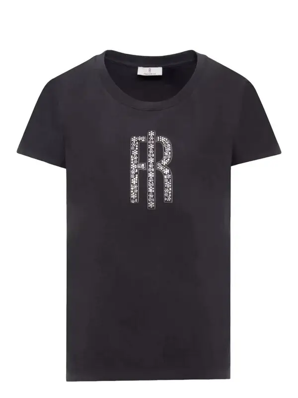 FRACOMINA Embellished Logo T-shirt - Black