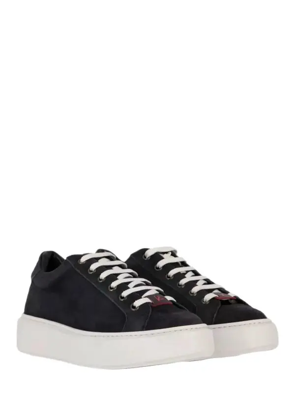 Isaia Suede Lace-up Sneakers - Blue
