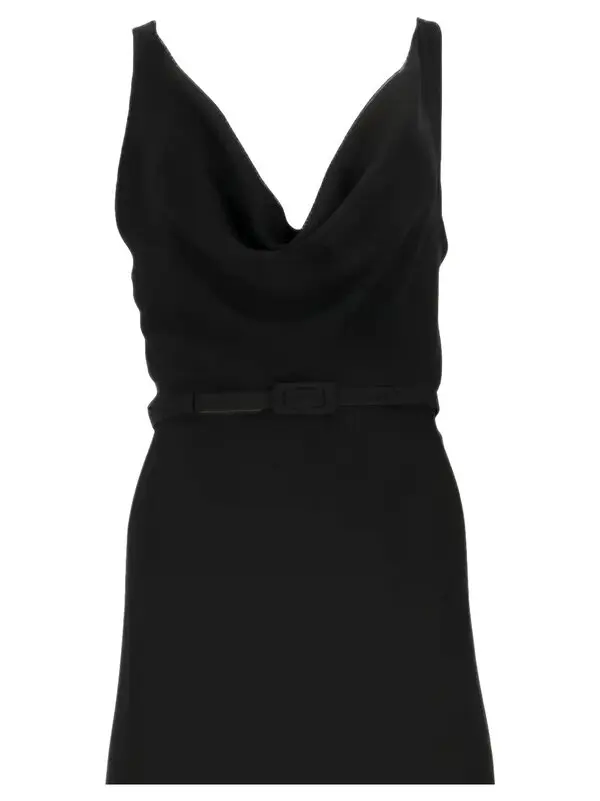 Isaia Belted Maxi Dress - Black