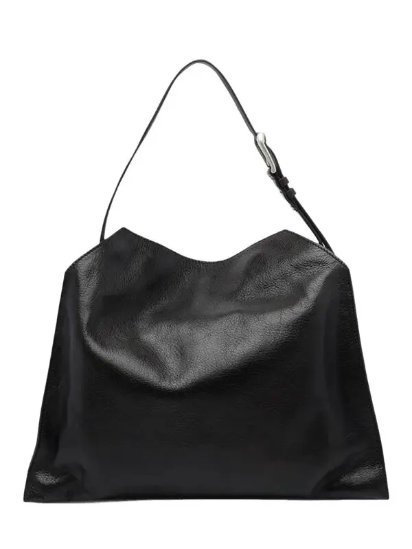 Orciani Trinity Soft Midi Shoulder Bag - Black