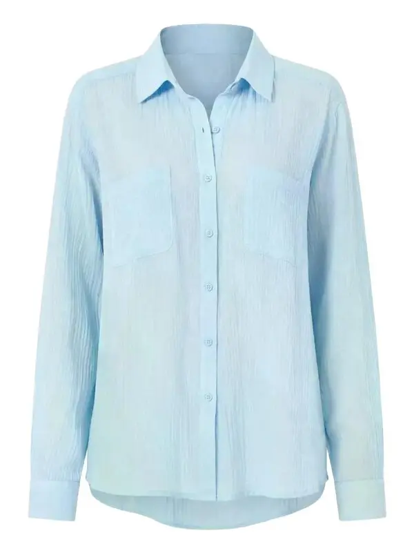 Seafolly Breeze Crinkled Shirt - Blue