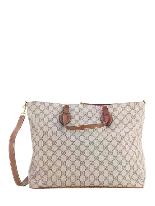 Gucci Gg Coated Canvas Medium Tote Bag - Brown