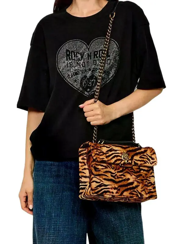 Kurt Geiger Kensington Tiger Print Shoulder Bag - Brown