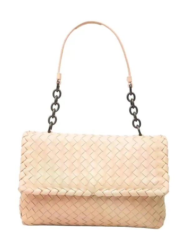 Bottega Veneta Small Nappa Intrecciato Olimpia Shoulder Bag - Pink