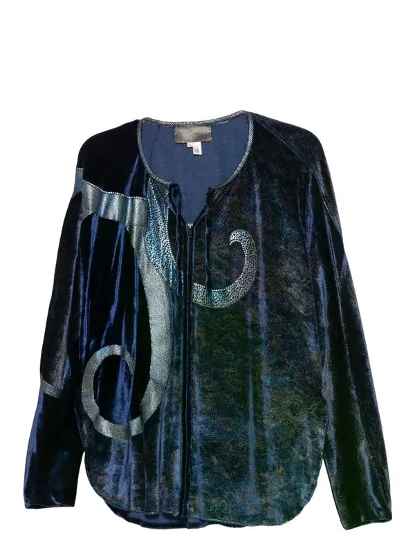 Roberto Cavalli 1970s Zip-up Cardigan - Blue