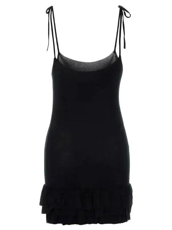 Gimaguas Bianca Ruffled Mini Dress - Black