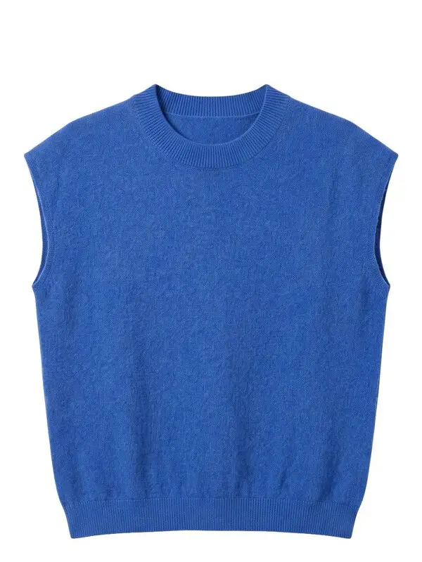 BRODIE CASHMERE Tina Cashmere Tank - Blue