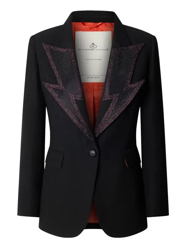 THE EXTREME COLLECTION Hikaru Embellished Tailored Blazer - Black