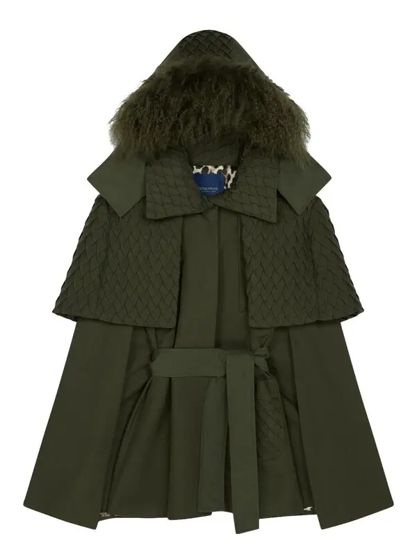 AMANDA THOMPSON COUTURE Nephele Rain Cape - Green