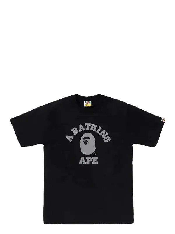 A BATHING APE Reflective College T-shirt - Black