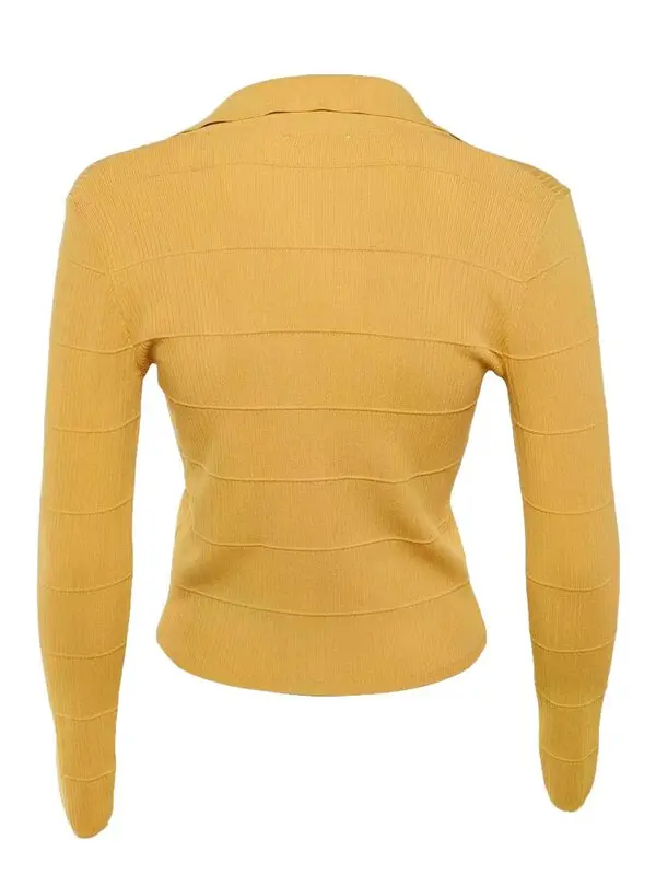 Sandro Polo-neck Ribbed Cardigan - Yellow