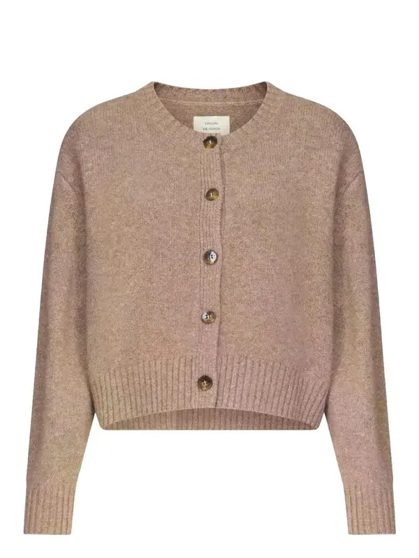 Loulou De Saison Remus Ribbed-knit Cropped Cardigan - Neutrals