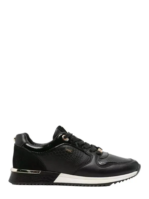 MEXX Fleur Snakeskin-effect Panelled Sneakers - Black