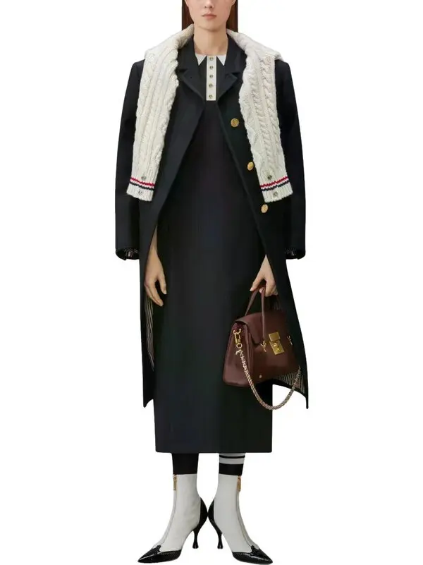 Thom Browne Wool Chest Pocket Coat - Blue
