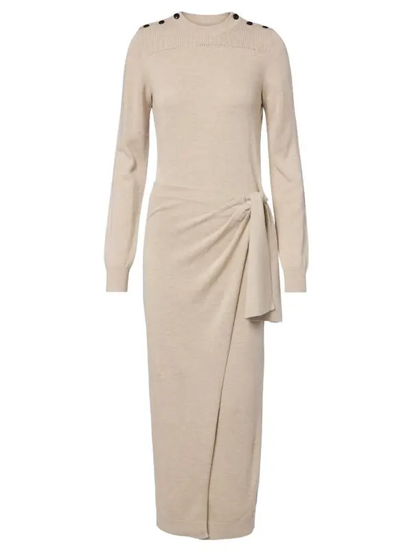 Isabel Marant Étoile Jozira Draped Sweater Dress - Beige