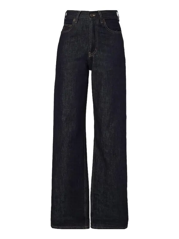Saint Laurent Wide-leg Jeans In Indigo - Blue