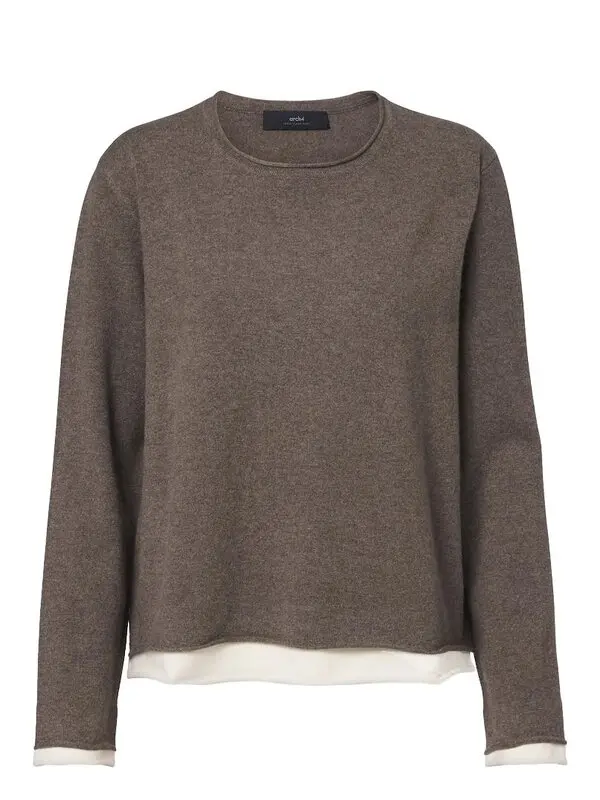 Arch4 Finley Layered Cashmere Sweater - Grey