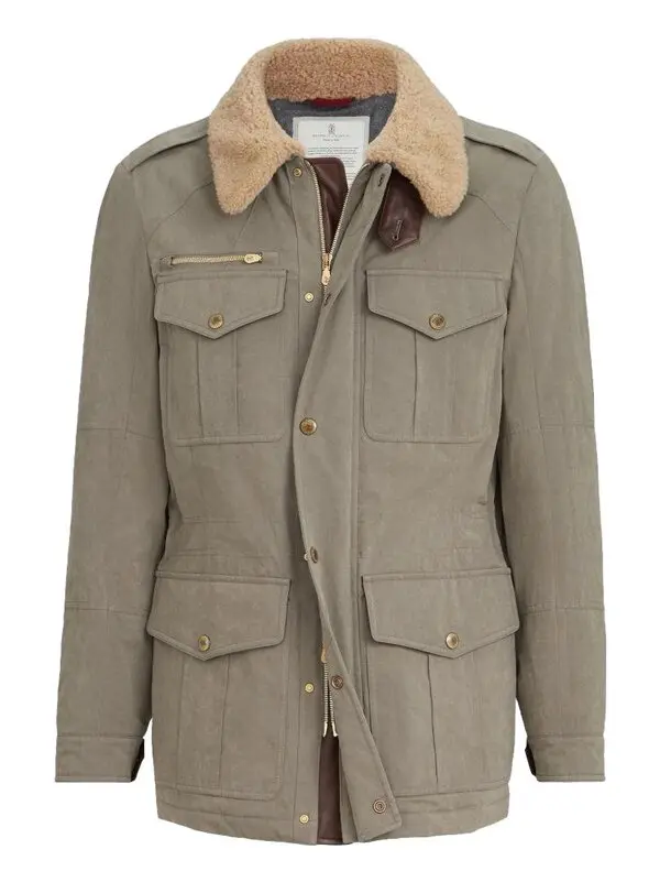 Brunello Cucinelli Technical Cotton Field Jacket - Green