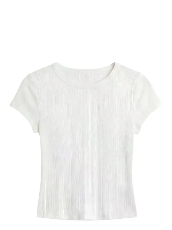 REFORMATION Talia Ribbed T-shirt - White