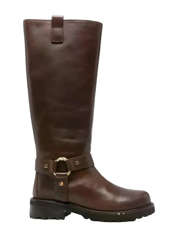 TWINSET Leather Ankle Boots - Brown