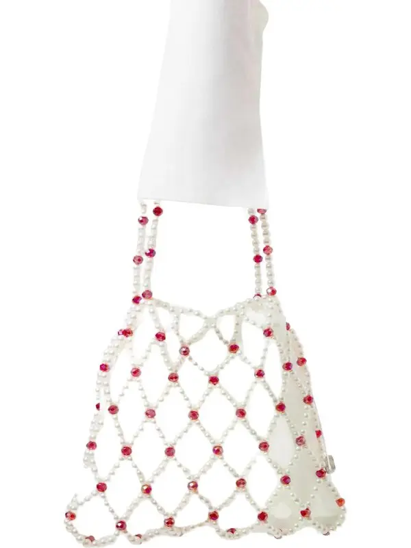 0711 TBILISI Belle Embellished Shoulder Bag - Neutrals