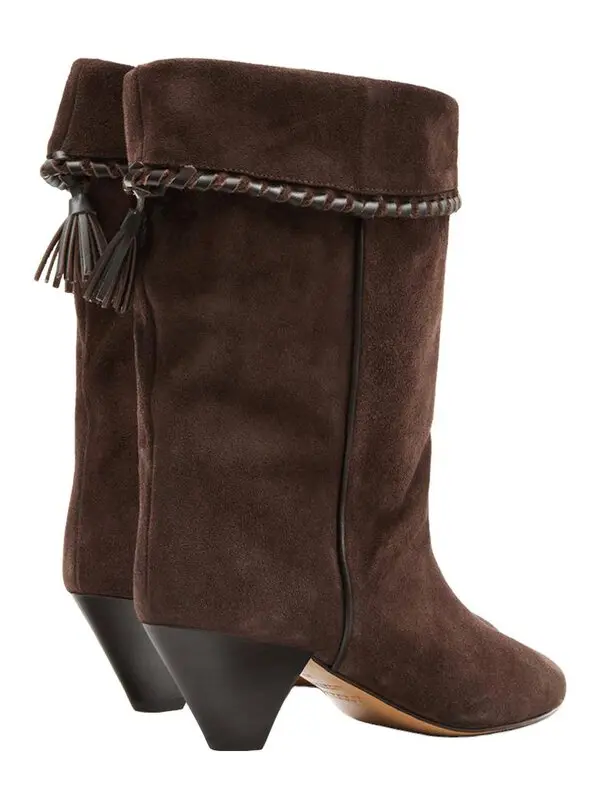 Isabel Marant Étoile Dalby Suede Ankle Boots - Chocolate
