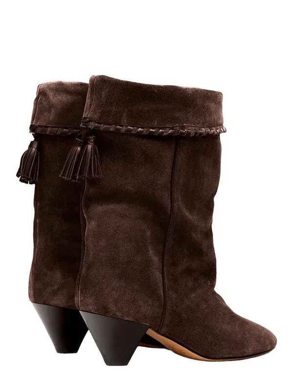 Isabel Marant Étoile Dalby Suede Ankle Boots - Chocolate