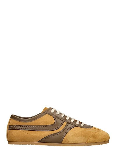 Dries Van Noten Dustin Suede Trainers - Khaki