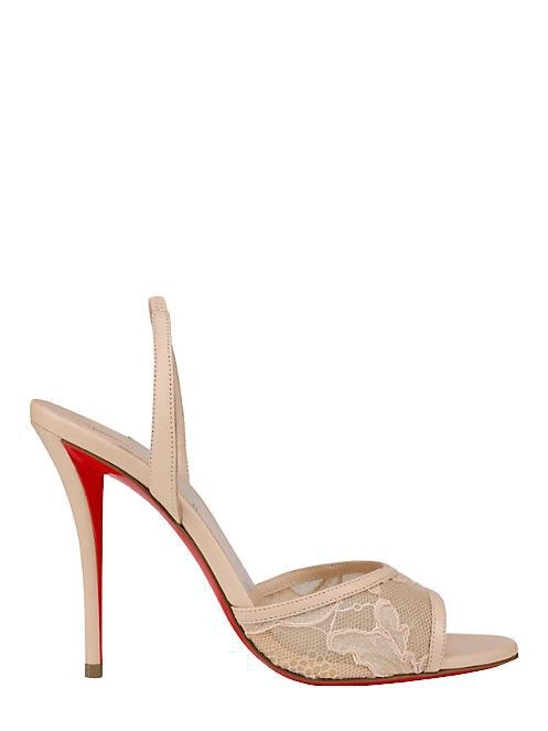 CHRISTIAN LOUBOUTIN Miss Z Lace Slingbacks - Light Blush