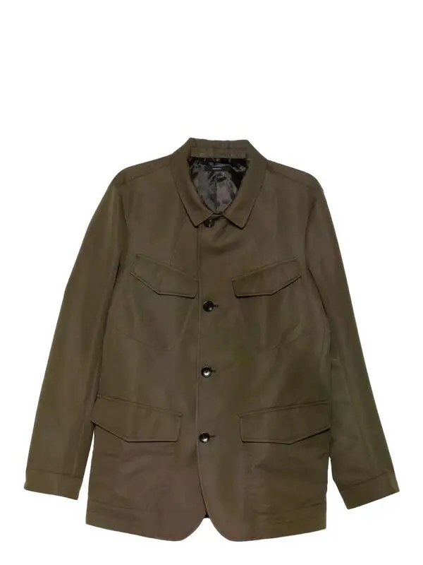 TOM FORD Single-breasted Military Jacket - Green
