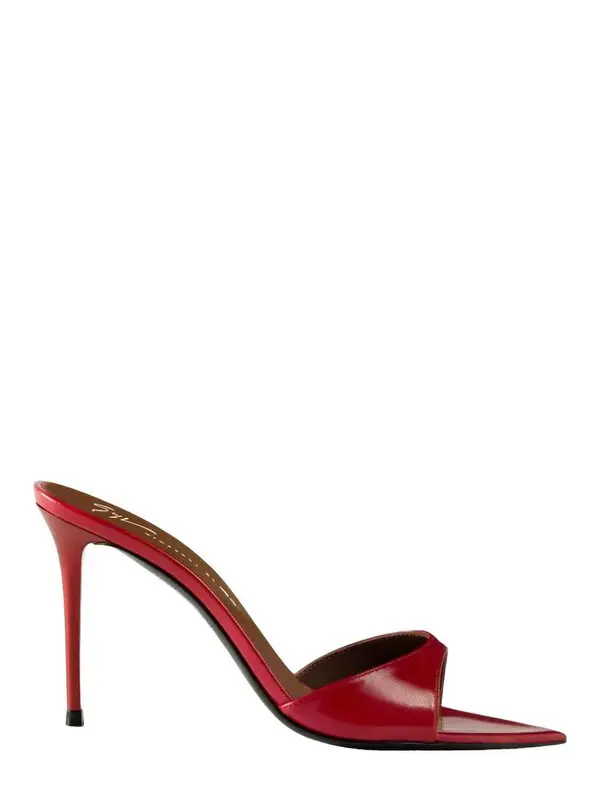 GIUSEPPE ZANOTTI Intriigo 90 Pointed Open-toe Stiletto Mules - Red