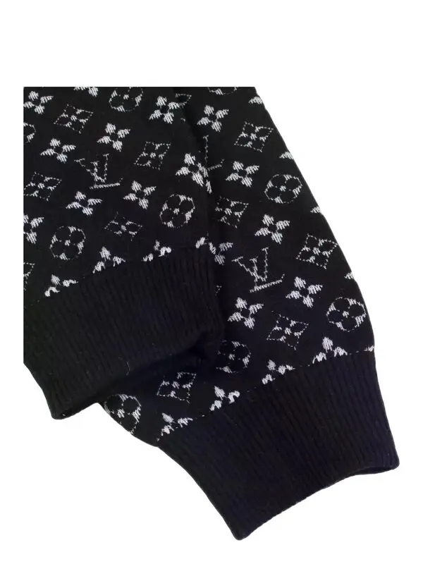 LOUIS VUITTON Monogram Knit Track Pants - Black