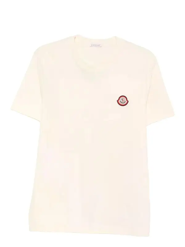 Moncler Logo-patch T-shirt - Neutrals