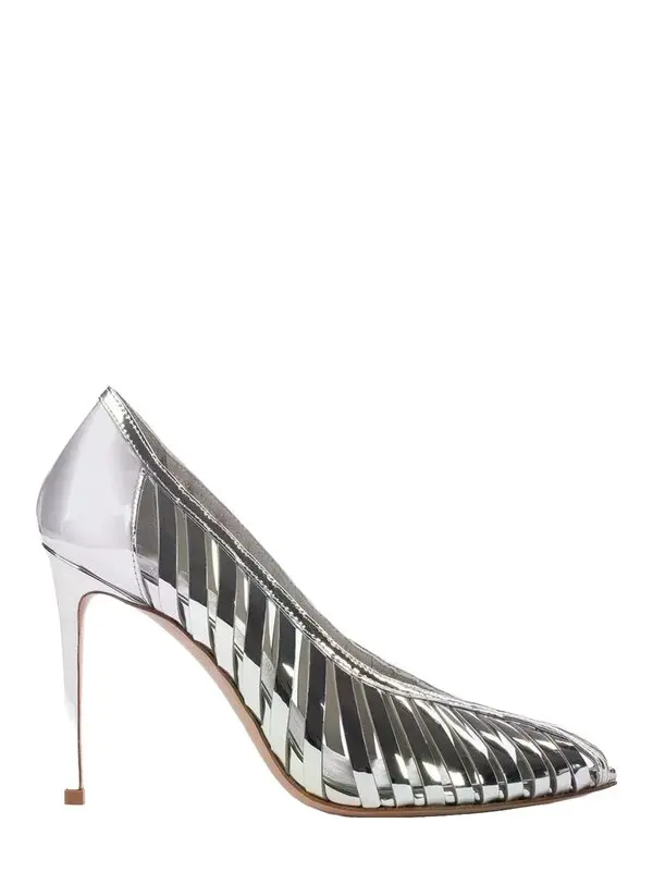LE SILLA Cage Leather Pumps - Silver