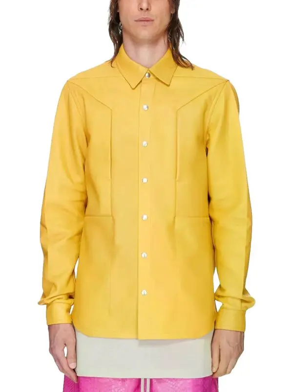Rick Owens Paneled Long-sleeve Jacket - Yellow