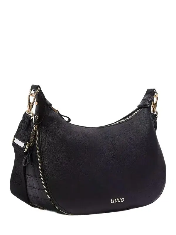 Liu Jo Small Hobo Logo-detail Tote Bag - Black