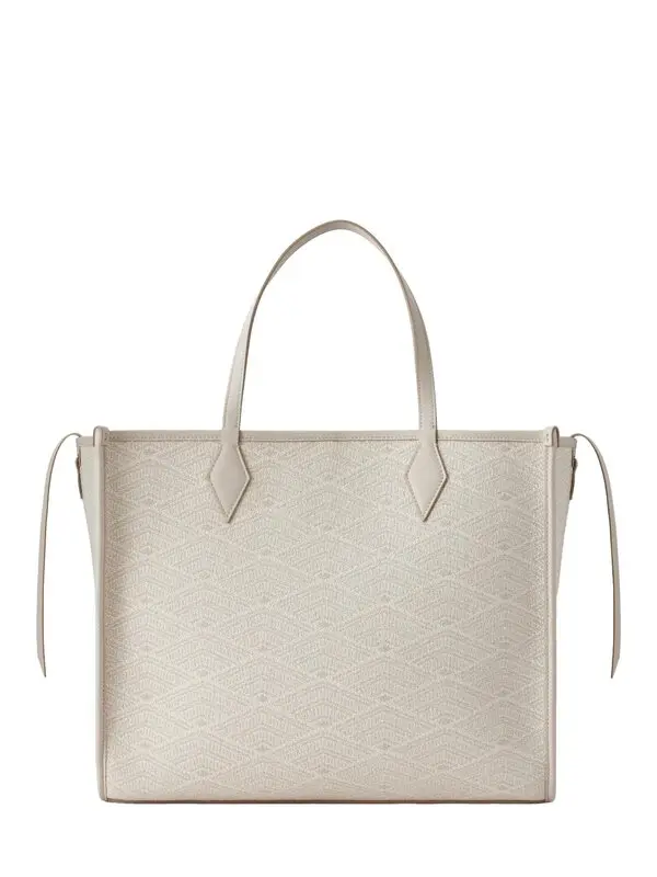 METIER Chameleon 41 Leather-trimmed Jacquard Tote - Gray