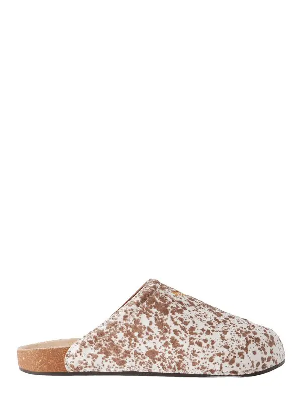 ADIDAS ORIGINALS Adimule Calf Hair Mules - Neutrals