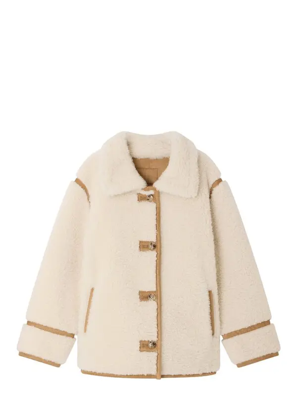 Bonpoint Faux Shearling Coat - Brown