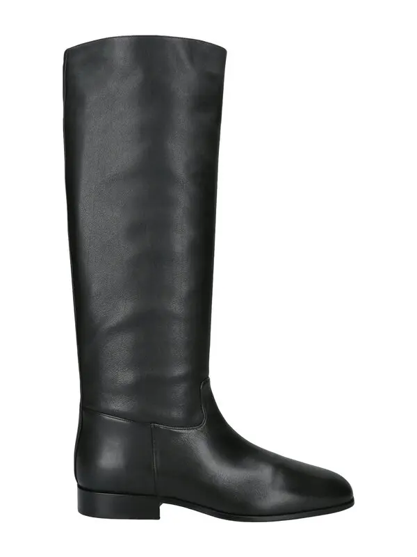 HERBERT LEVINE Leather Knee-high Boots - Black