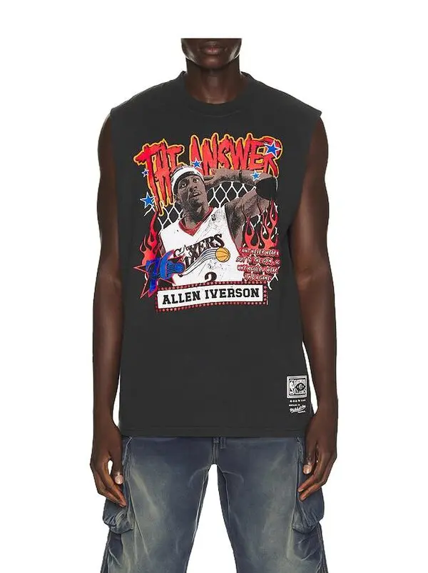 Mitchell & Ness Allen Iverson 'the Answer' Graphic Tank - Black