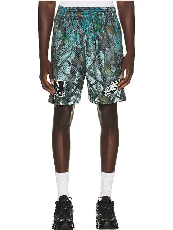 Mitchell & Ness Nfl Philadelphia Eagles Quiet Blaze 7 Mesh Shorts In . Also - Multi