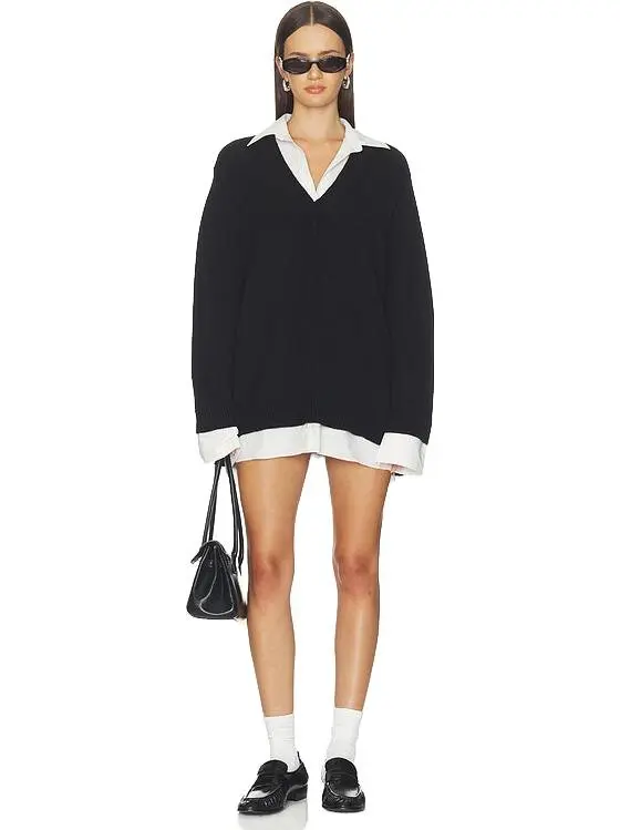 Show Me Your Mumu Lyle Collared Sweater Dress - Multi