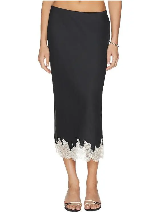 Astr The Label Blossom Skirt In . Also - Black