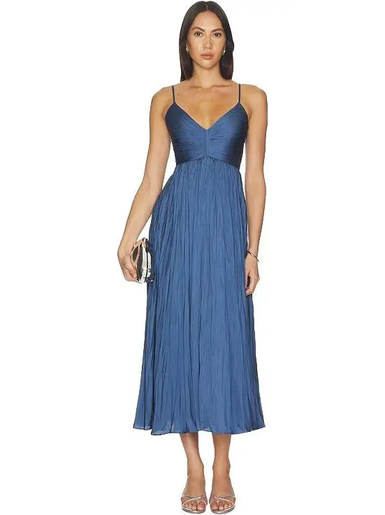 Astr The Label Maeve Midi Dress - Blue