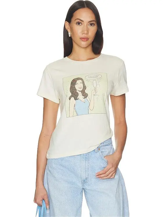 RE/DONE Classic Tee 5 O'clock In . Also - Ivory