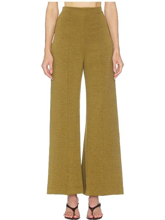 RIPLEY RADER Vintage Knit Wide Leg Pant - Olive